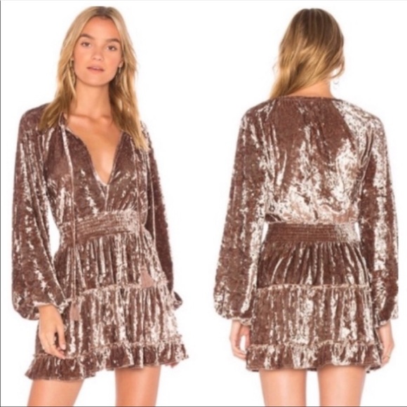 Tularosa | Dresses | Tularosa Revolve Delaney Pink Crushed Velvet Festival Aesthetic Dress Small ...